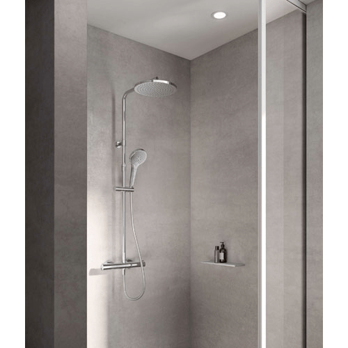 Colonne de douche avec pommeau et douchette à main - PLAN BLUE | Au Fil ...