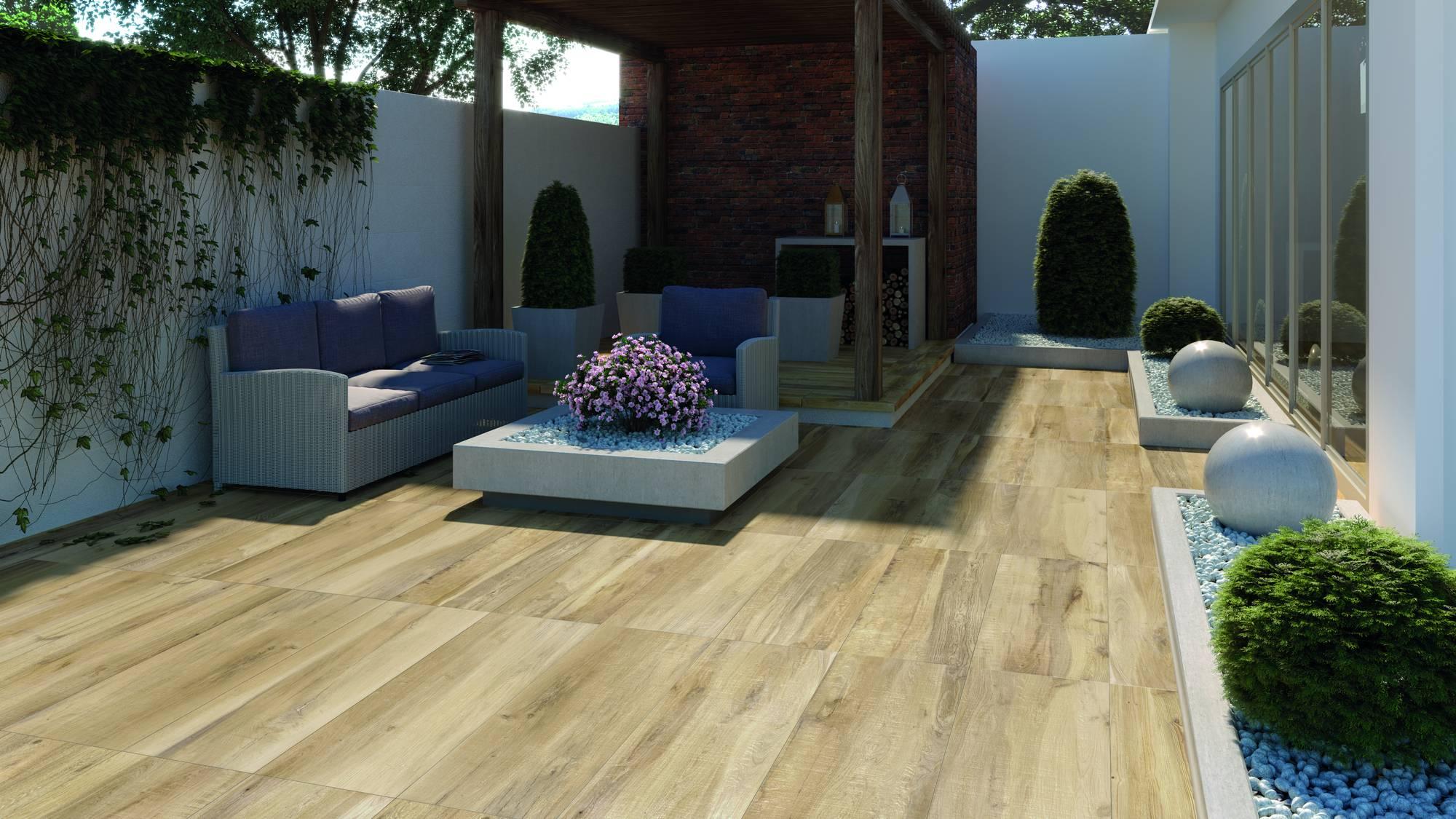 Carrelage sol bois clair - Carwood | Au Fil Du Bain