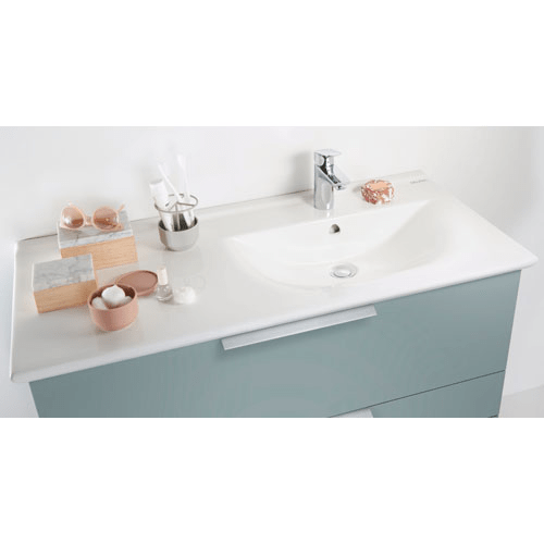 plan-vasque céramique vasque à droite blanc brillant - Delphy - Graphic ...