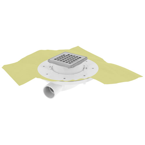 Siphon pour sols carrelés pour douches à l'italienne à coller - Docia ...