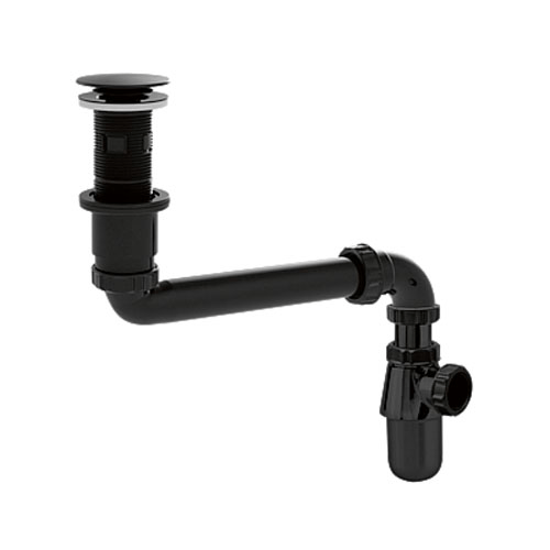 Équipement complet ABS noir, avec siphon déporté, gain d'espace ...